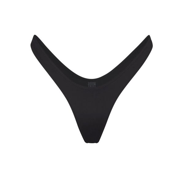SKIMS | Swim | New Skims Swim Micro Tanga Bikini Bottoms In Onyx Black ...
